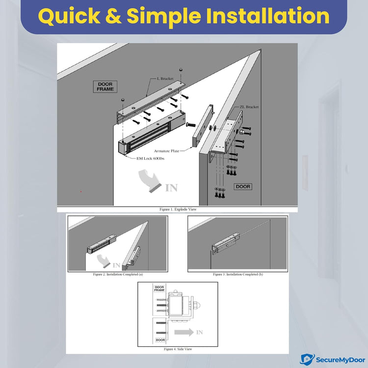 Full Door Entry Kit | Access Control System with Electric Maglock Lock ...